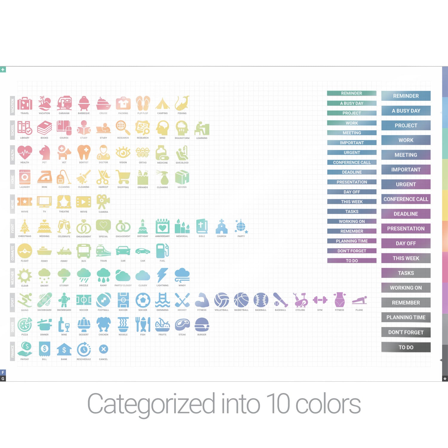 Functional stickers package – Goodplanr